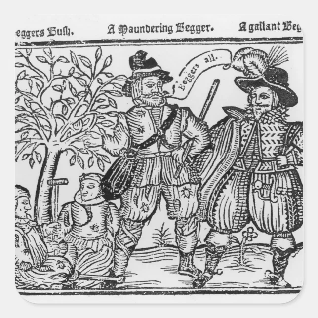 Beggars All Square Sticker | Zazzle
