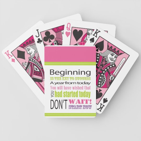 Beginning Inspirational Saying Card Deck | Zazzle.com