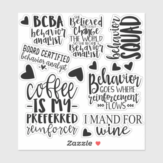 Behavior Analyst Stickers, BCBA, BCBA Sticker | Zazzle