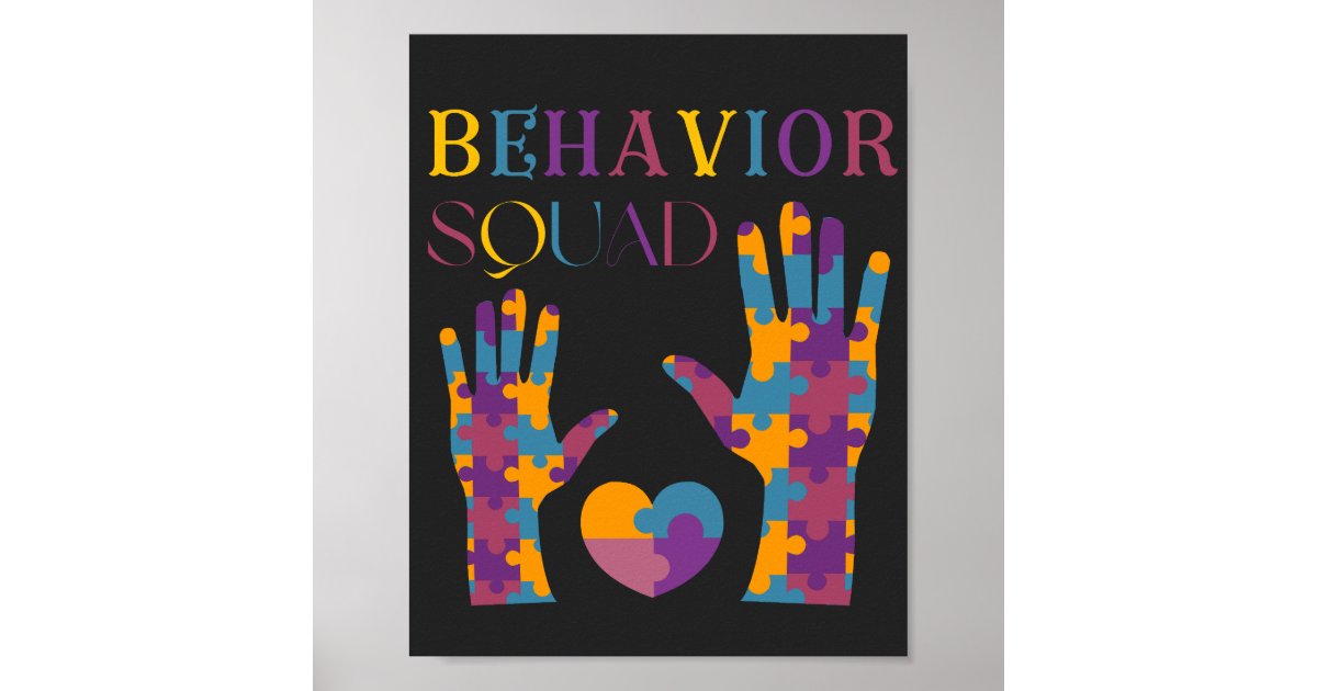 Behavior Squad Applied Behavior Analysis Crew Poster | Zazzle
