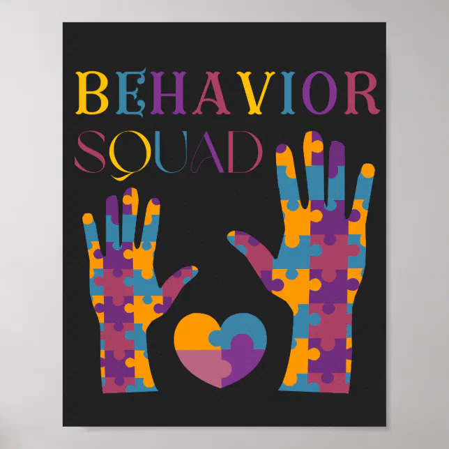 Behavior Squad Applied Behavior Analysis Crew Poster | Zazzle