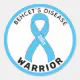Behcet's Disease Warrior Ribbon White Classic Round Sticker | Zazzle