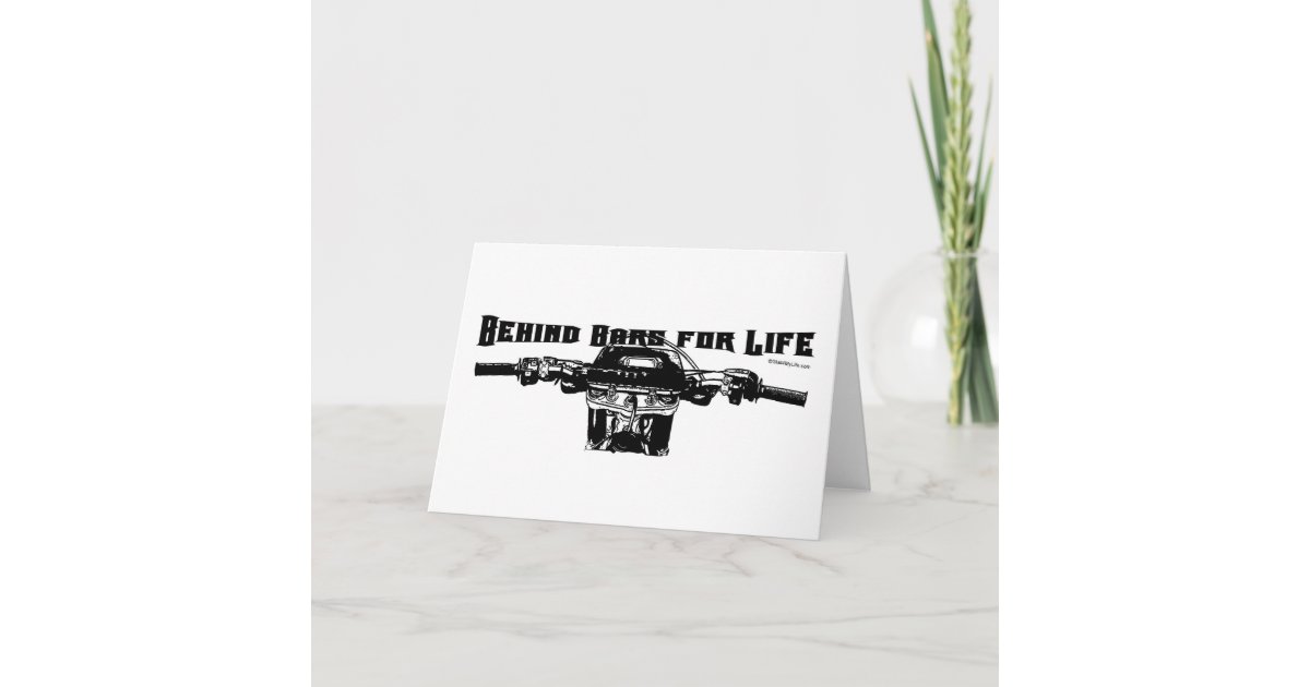 Behind Bars For Life — Motocross Card | Zazzle