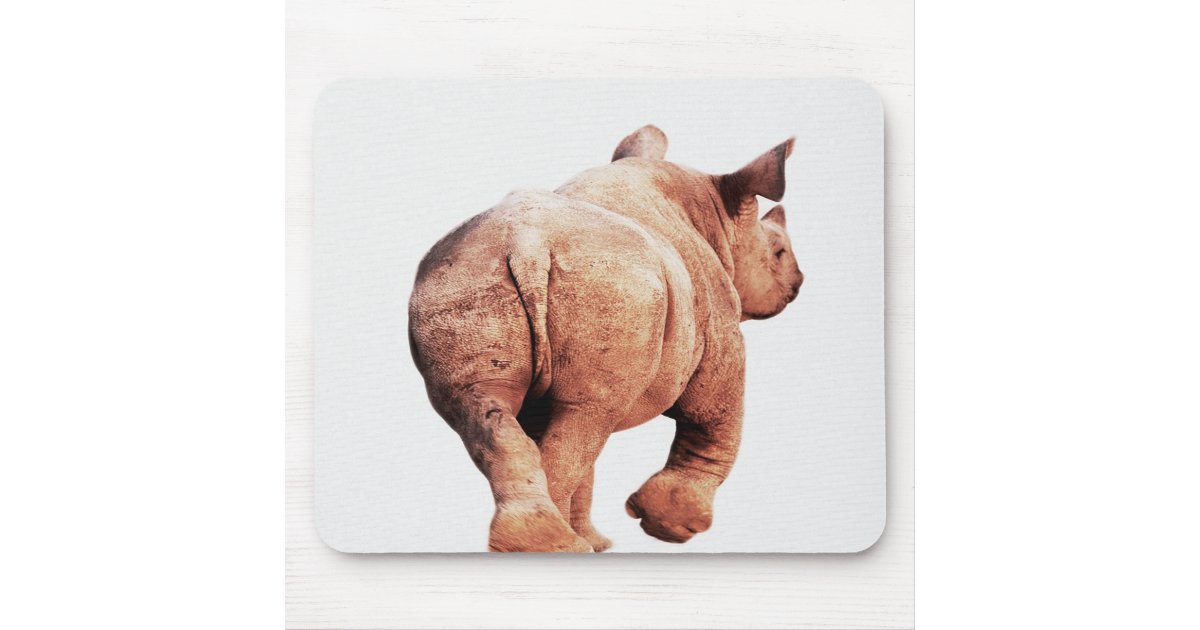 Behind Of The Hippo | Cute Design Mouse Pad | Zazzle