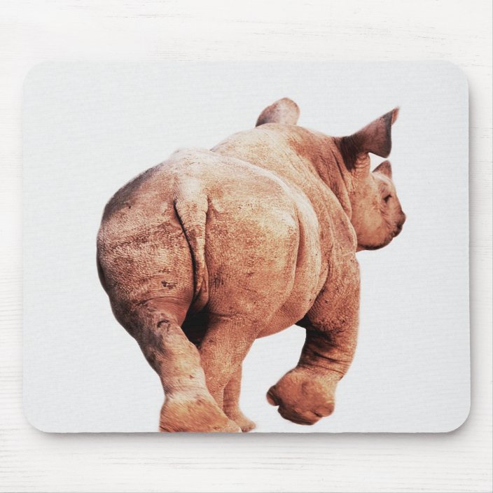 Behind Of The Hippo | Cute Design Mouse Pad | Zazzle.com