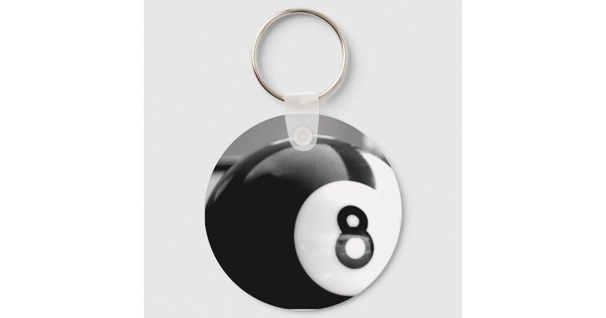Behind the 8-Ball, Eight Ball Keychain | Zazzle