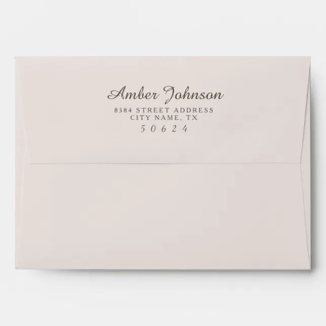 Beige 5 x 7 Pre-Addressed Envelopes | Zazzle
