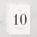 Beige and Black Wedding Table Number Card | Zazzle
