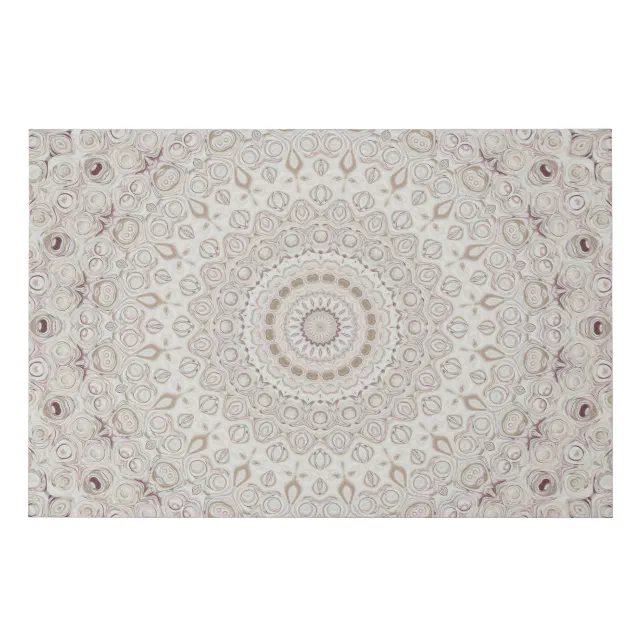 Beige and Taupe Mandala Pattern Design Faux Canvas Print | Zazzle