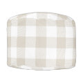 Beige and White Buffalo Check | Editable Colors Pouf | Zazzle