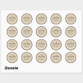 Beige Bakery Food Safety Allergens Alert Warning Classic Round Sticker ...