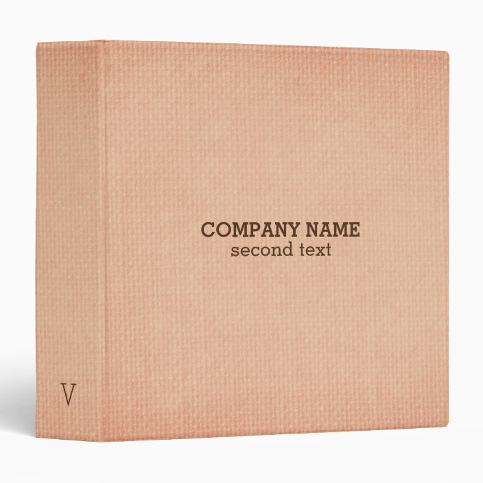 Beige Canvas 3 Ring Binder | Zazzle.com