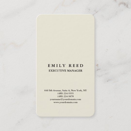 Business Card: Beige Business Card | Zazzle.com