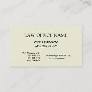 Law Student Business Card Template