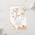 Beige Floral Fall In Love Autumn Engagement Party Invitation | Zazzle