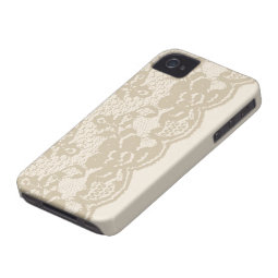 Beige lace Case-Mate iPhone case | Zazzle