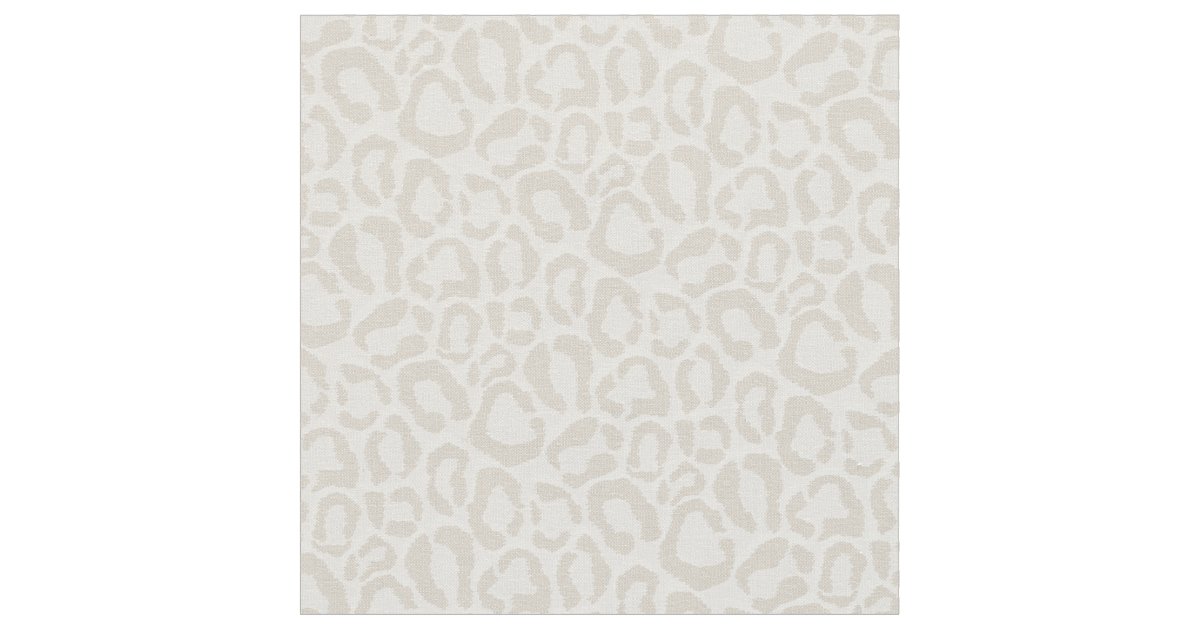 Beige Leopard Animal Print Fabric | Zazzle