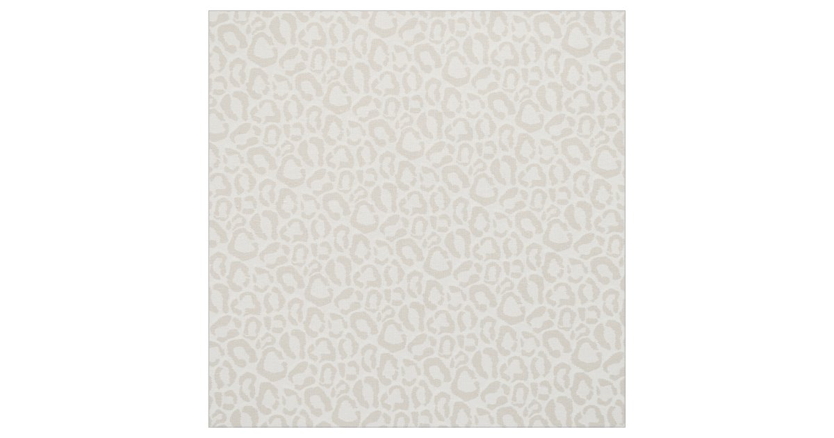 Beige Leopard Animal Print Fabric | Zazzle