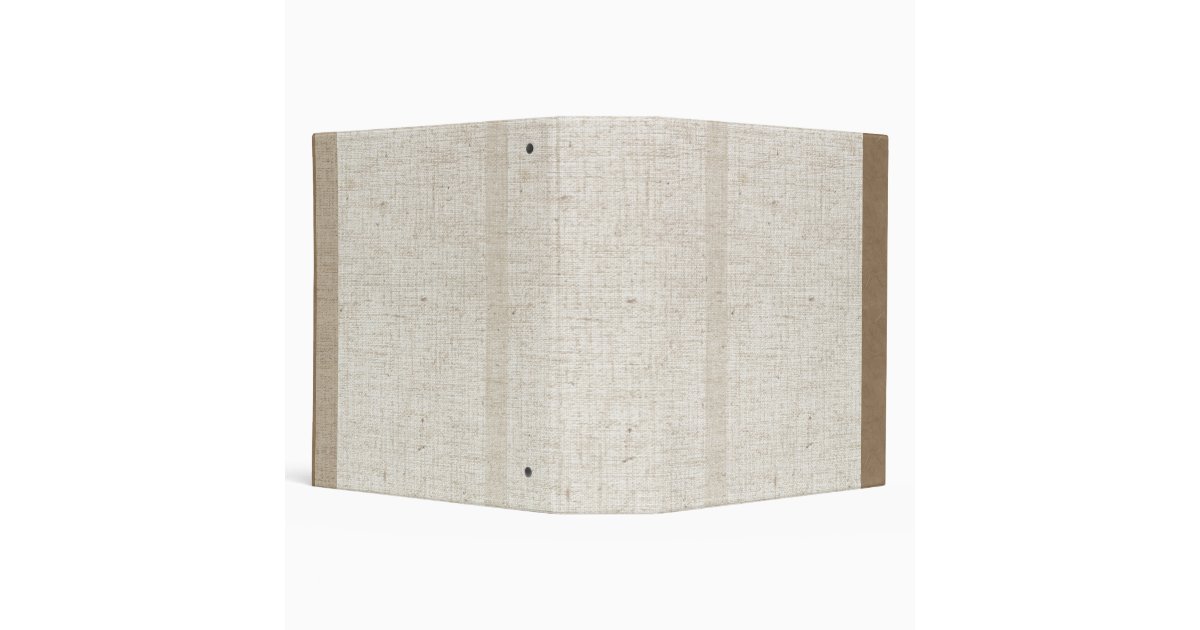 Beige Linen Avery Binder | Zazzle