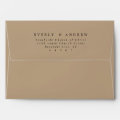 Beige or Any Color Return Address on back flap Envelope | Zazzle