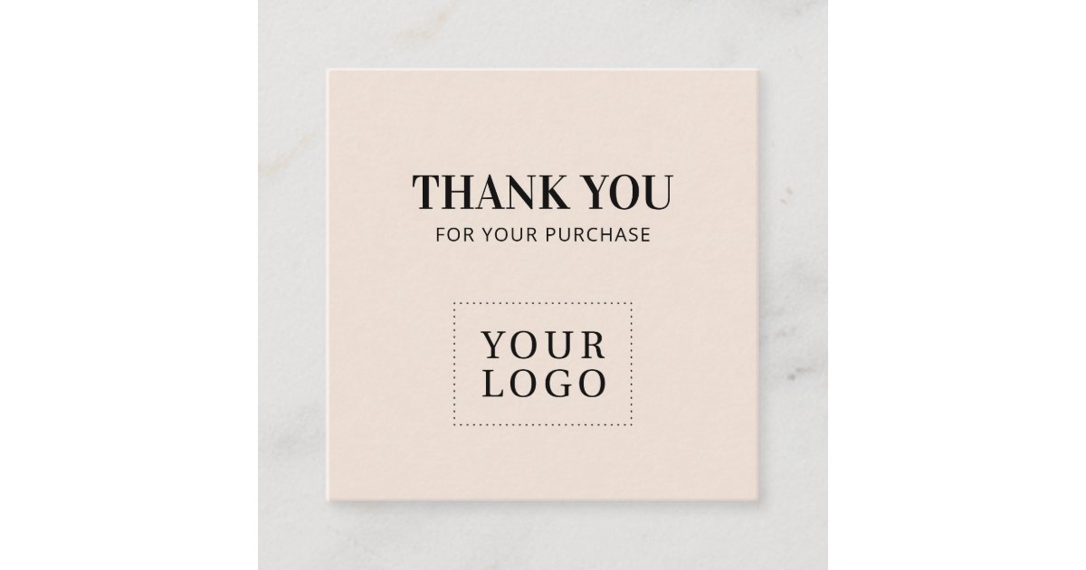 Beige Simple Modern Thank you Business Cards | Zazzle