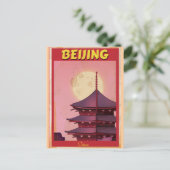 Beijing China vintage travel poster Postcard | Zazzle