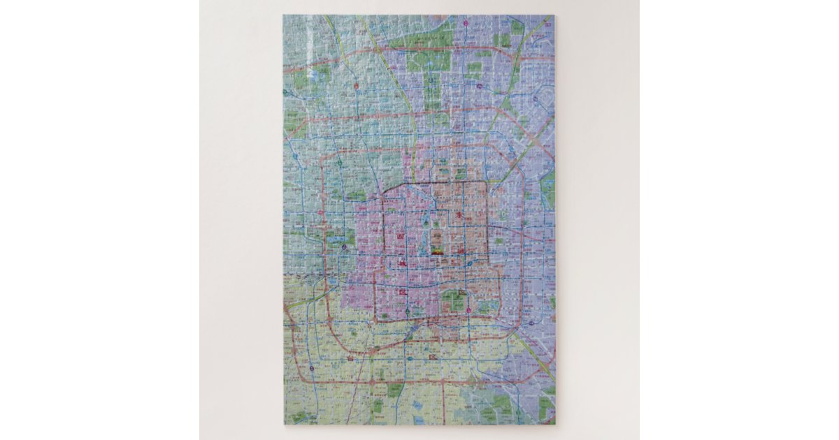 beijing map jigsaw puzzle | Zazzle