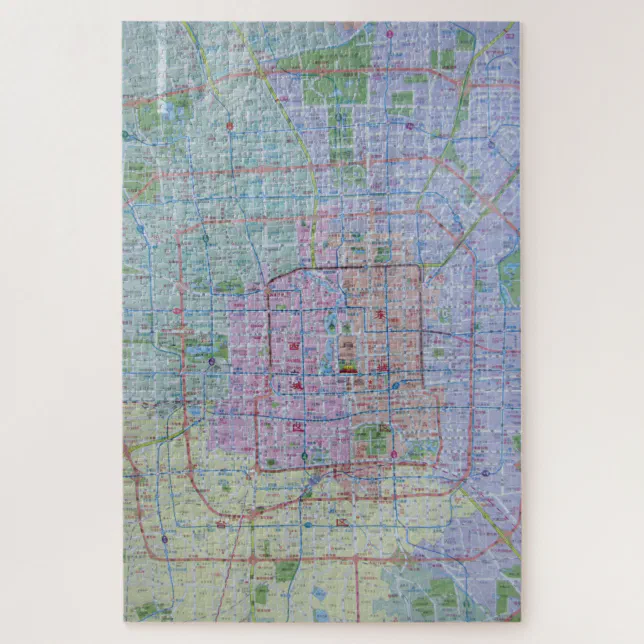 beijing map jigsaw puzzle | Zazzle