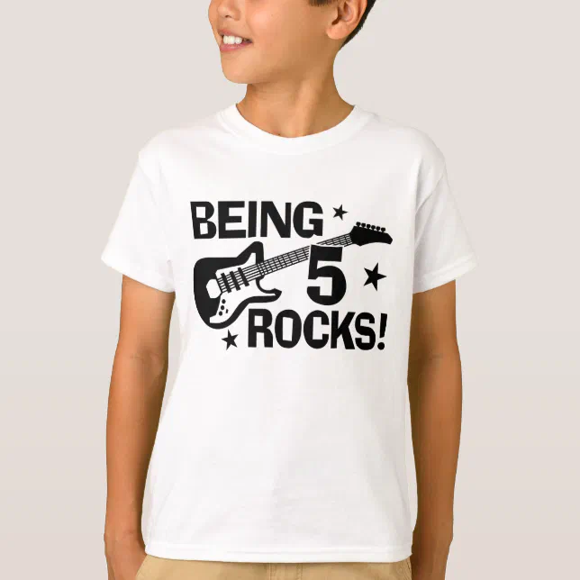 Being 5 Rocks T-Shirt | Zazzle
