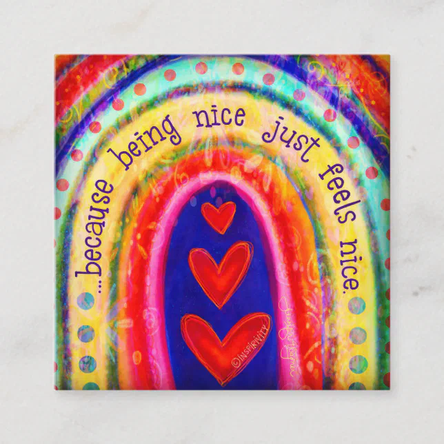 Being Nice Feels Nice~ Inspirivity kindness cards | Zazzle