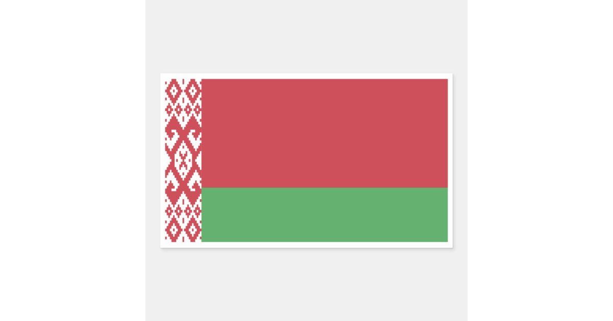 Belarusian Flag, Flag of Belarus Rectangular Sticker | Zazzle
