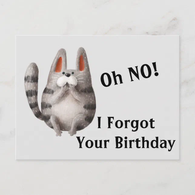 Belated Birthday Postcard | Zazzle
