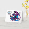 Belated Birthday Unhappy Fierce Dragon Card | Zazzle