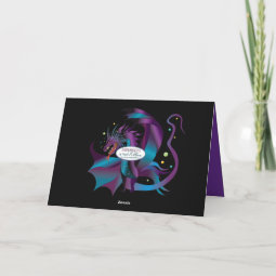 Belated Birthday Unhappy Fierce Dragon Card | Zazzle