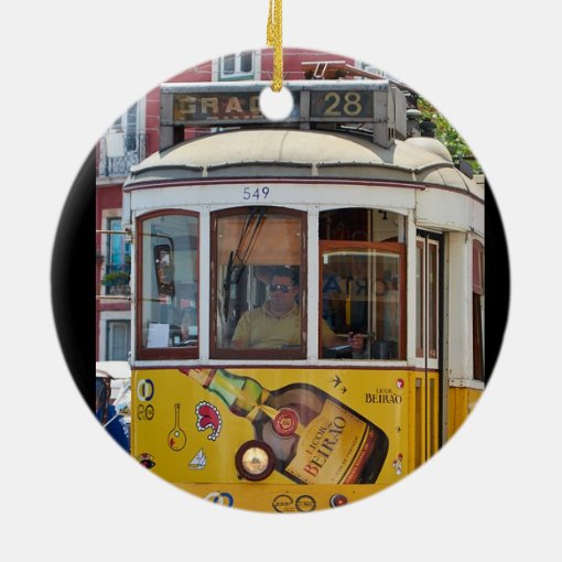 Belem Tower Scene Circle Christmas Ornament | Zazzle