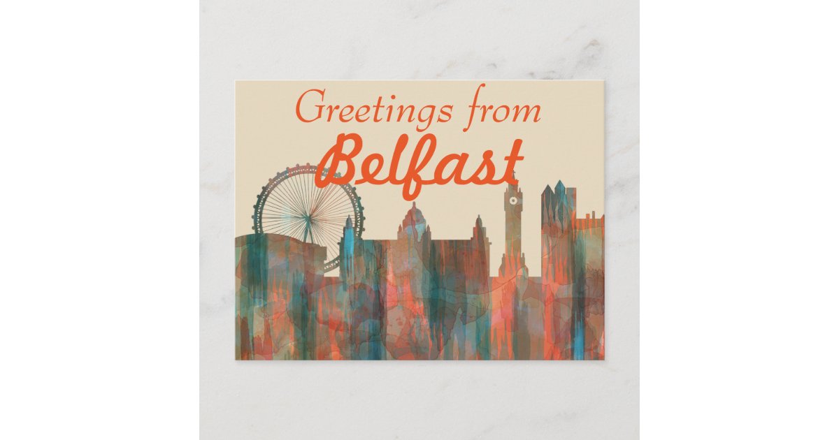 BELFAST, NORTHERN IRELAND SKYLINE POSTCARD | Zazzle