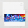 Belfast Panoramic featuring famous landmarks Postcard | Zazzle