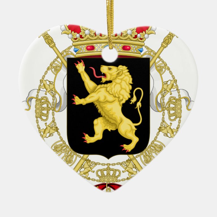 Belgian Emblem - Coat of Arms of Belgium Ceramic Ornament | Zazzle.com