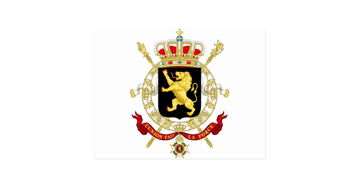Belgian Emblem - Coat of Arms of Belgium Postcard | Zazzle.com