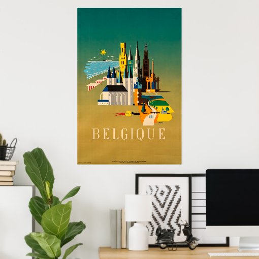 Belgique, Belgium, Travel Poster | Zazzle