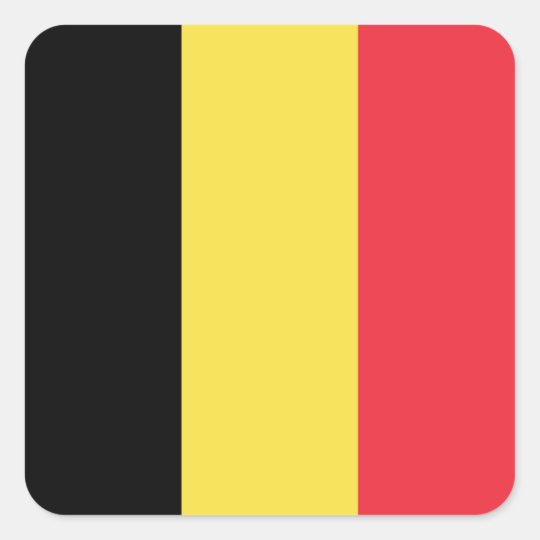 Belgium (Belgian) Flag Square Sticker | Zazzle.com