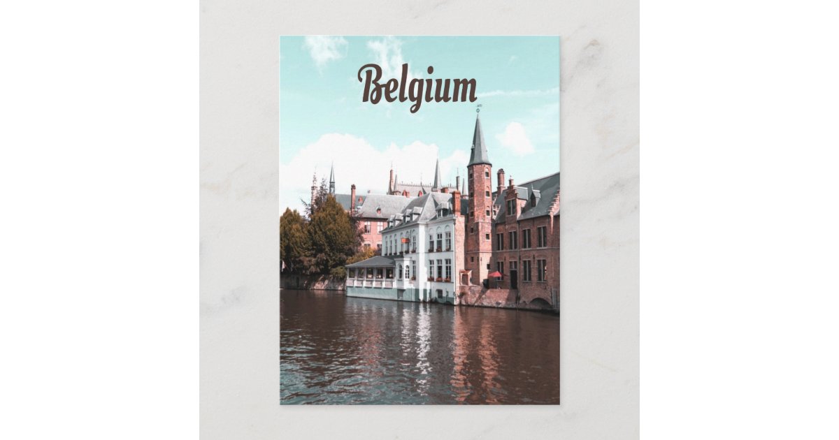 Belgium Brussels Canal Postcard | Zazzle