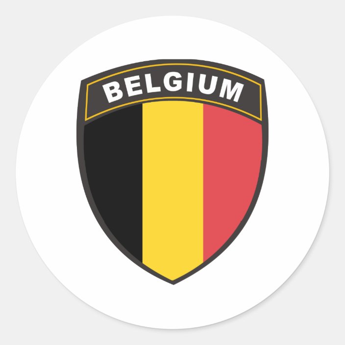 Belgium Classic Round Sticker | Zazzle.com