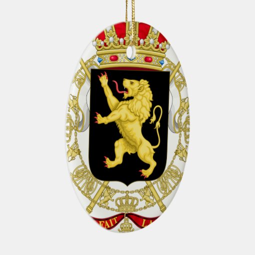 Belgium Emblem Coat of Arms - Armoiries Belgique Ceramic Ornament | Zazzle
