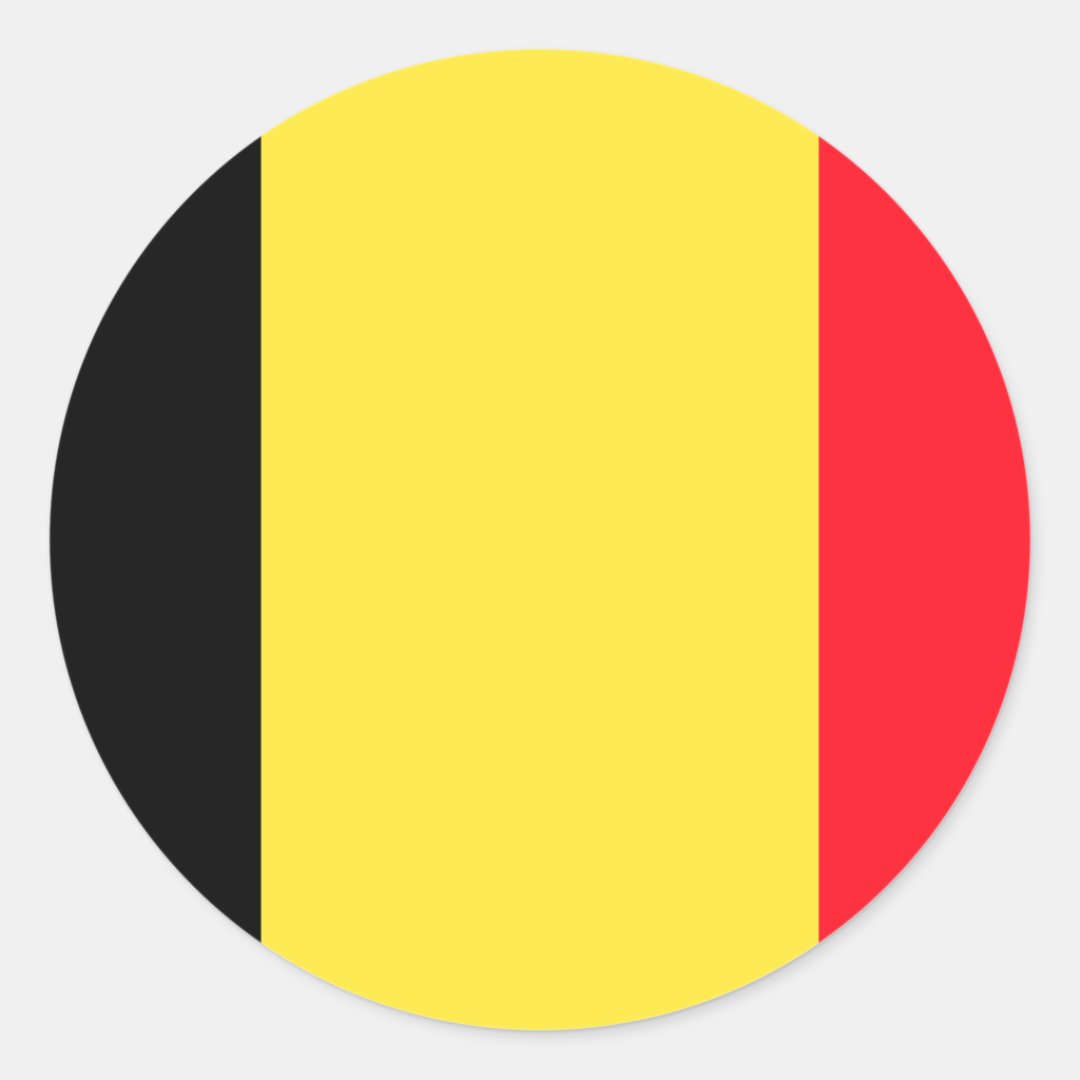 Belgium Flag Classic Round Sticker | Zazzle