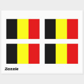 Belgium flag rectangular sticker | Zazzle