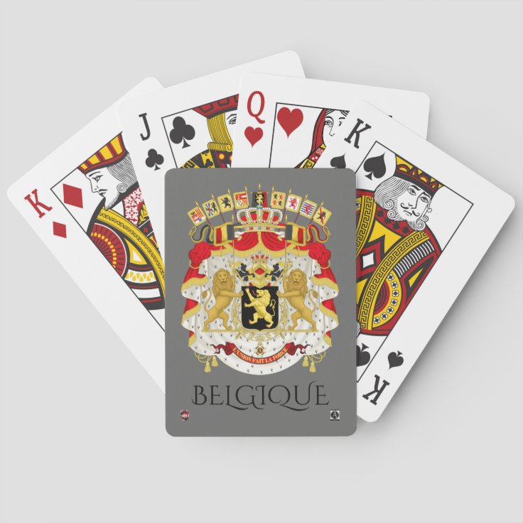 BELGIUM GREAT COAT-OF-ARMS ON PLAYING CARDS | Zazzle