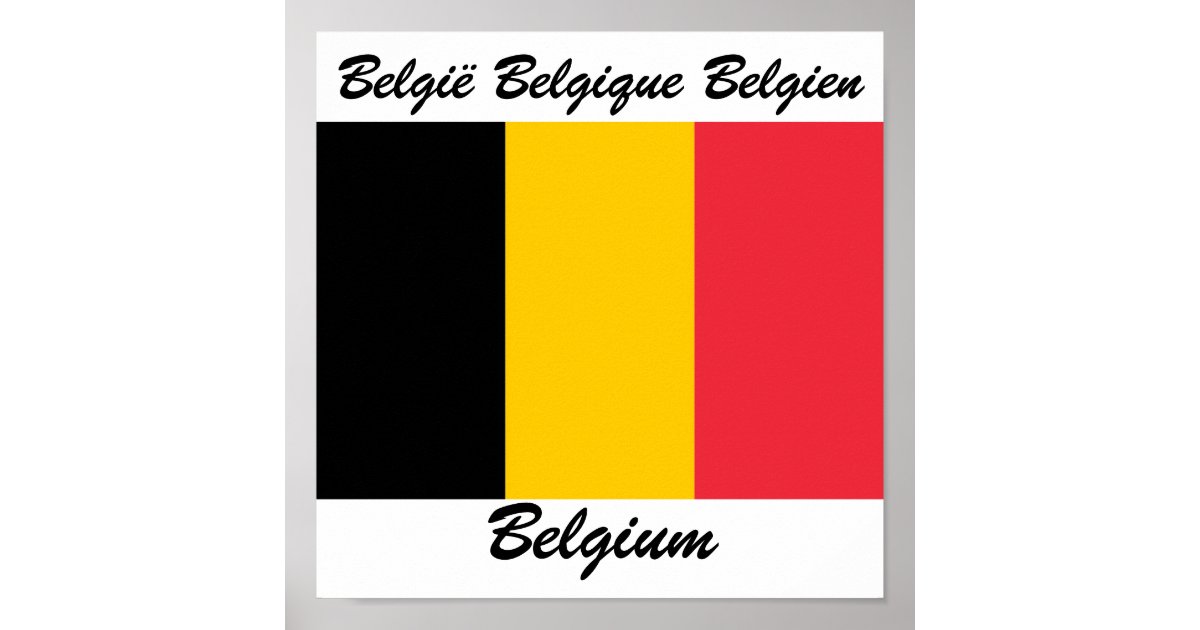 Belgium Languages Flag Poster | Zazzle