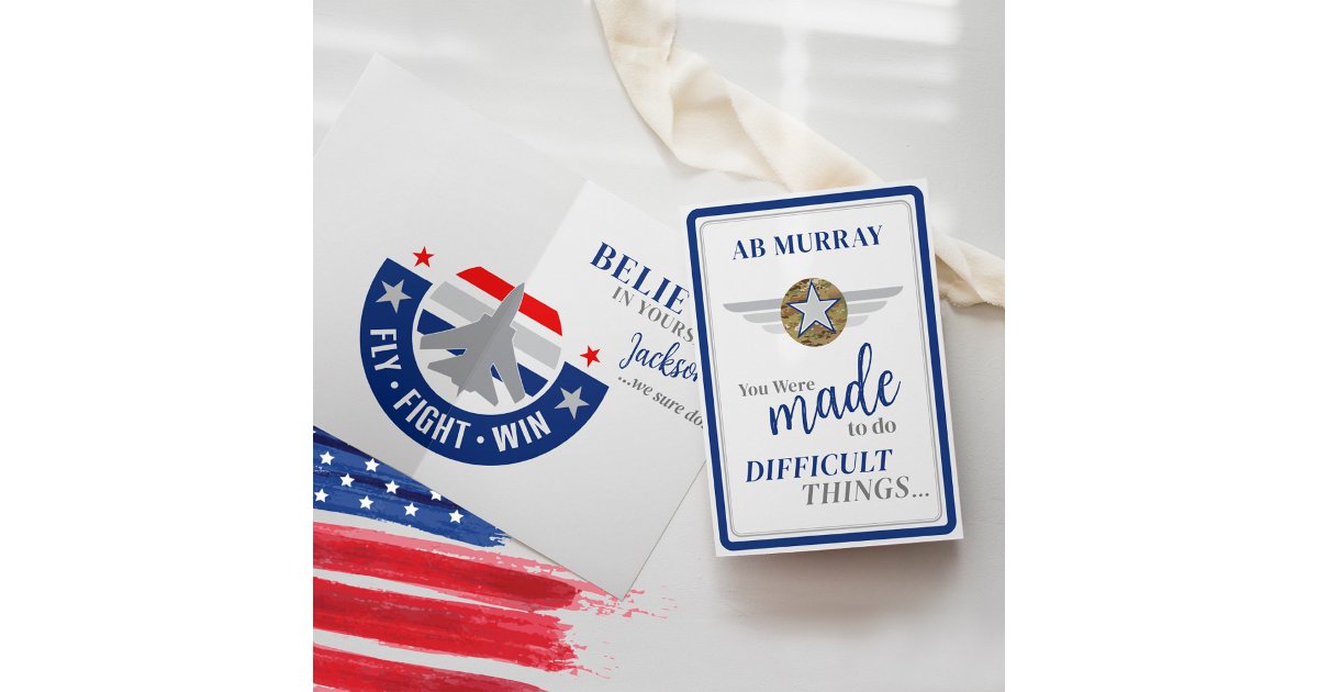 Believe Air Force Basic Training BMT Military Card | Zazzle