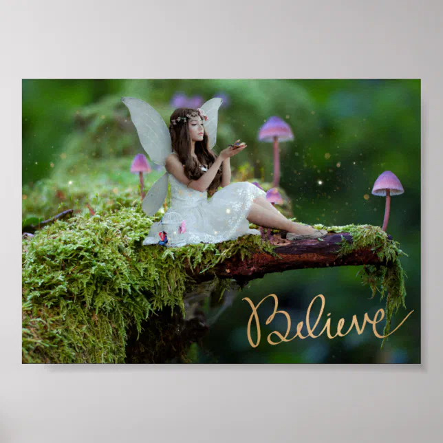 "Believe" Fairy Poster | Zazzle